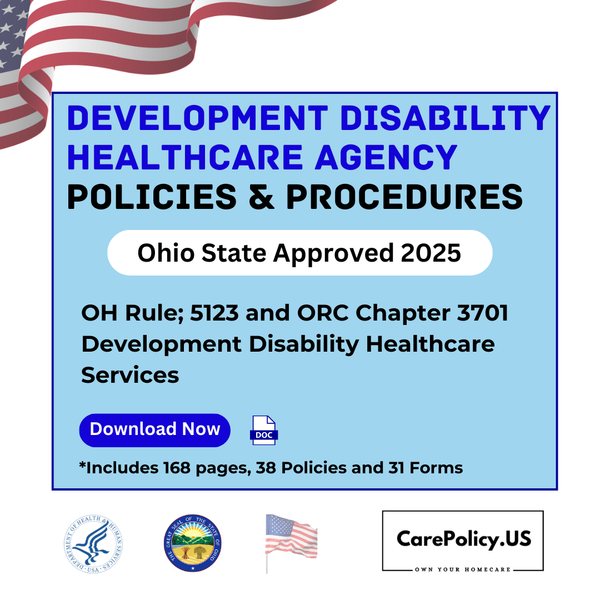Development Disability Health Care Agency- Policies and Procedures- Oh ...