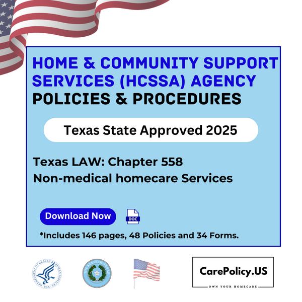Home & Community Support Services (HCSSA) Agency- Policies and Procedu ...