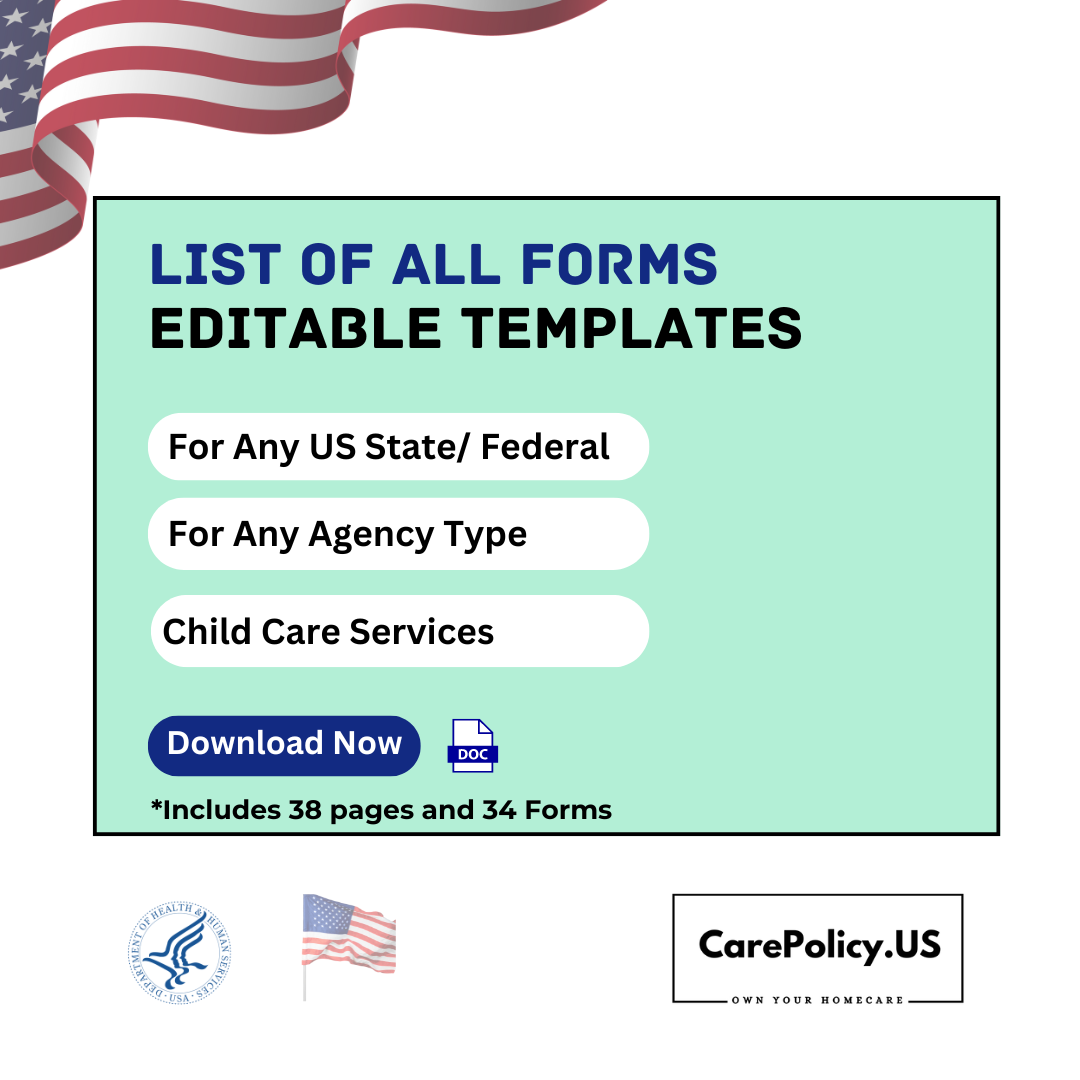 List of All Forms- Any Agency Type- Any US State/Federal- Child Care S ...