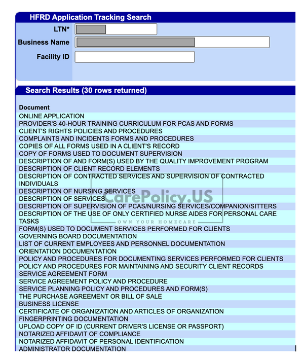 Private Home Care GA HFRD - GAMMIS- Supporting Documents To Upload ...