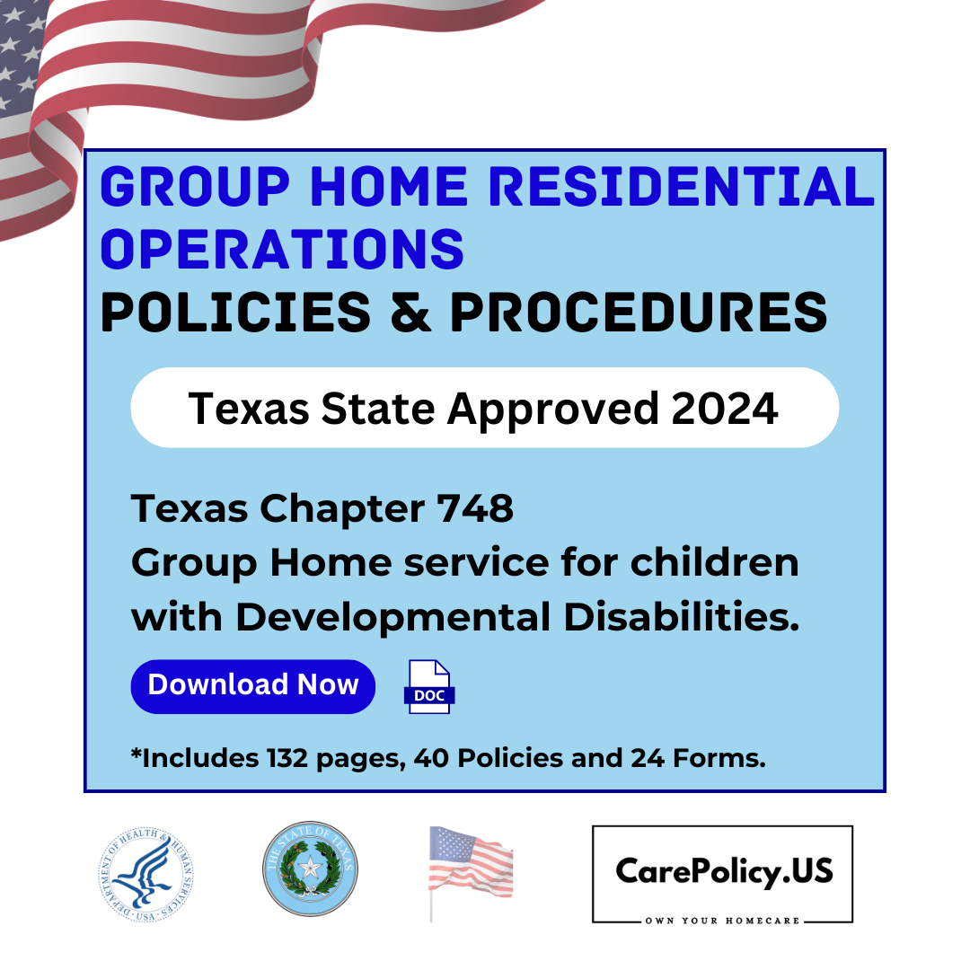 Group Home Residential Operations - Policies and Procedures- Texas Sta ...