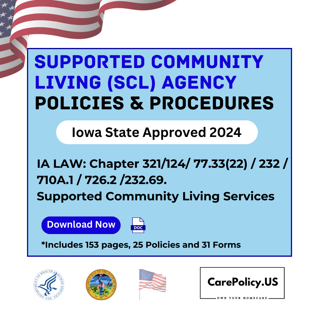 Supported Community Living (SCL) Agency- Policies and Procedures- Iowa ...