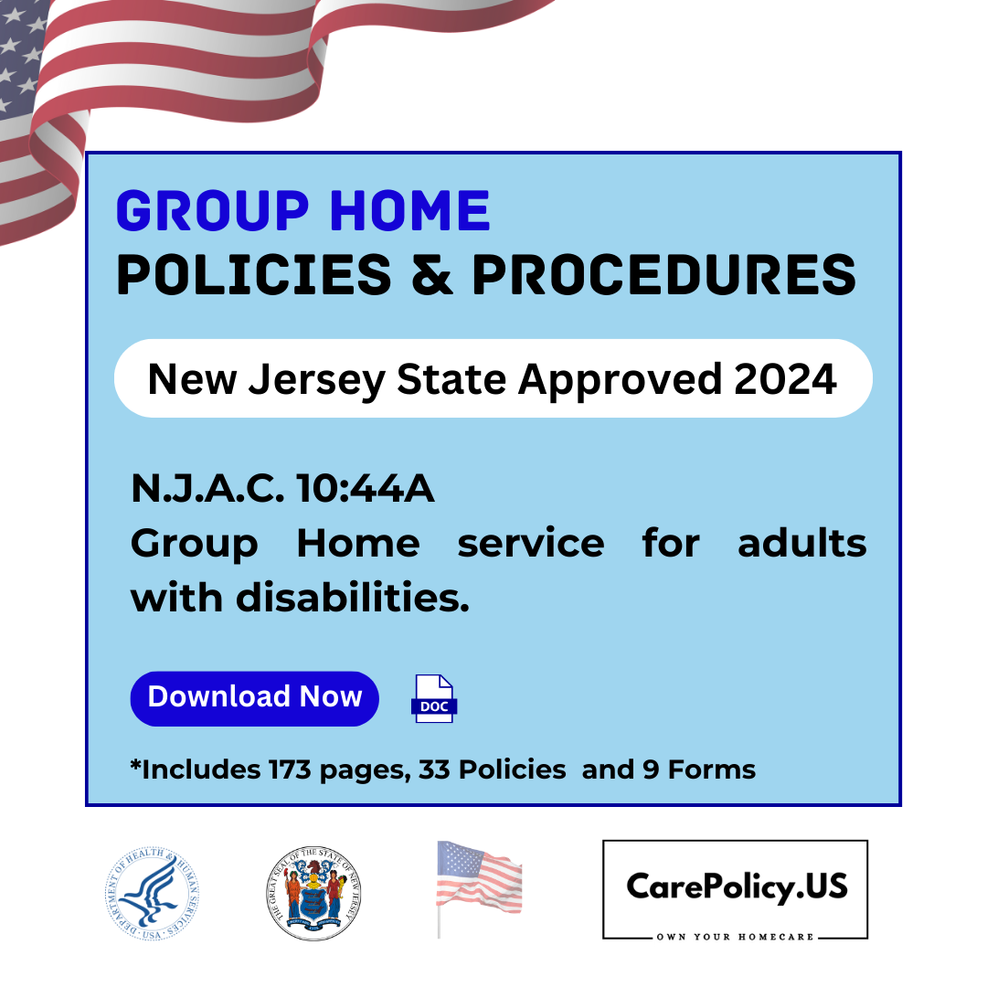 Group Home- Policies and Procedures- New Jersey State Licensure ...